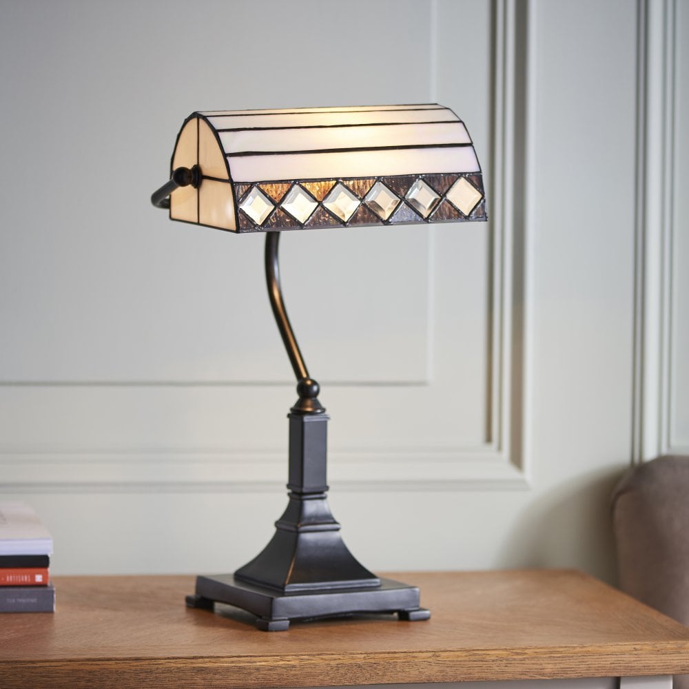 Tiffany Style Bankers Lamp Dragonfly Tiffany Desk Light Stained Glass