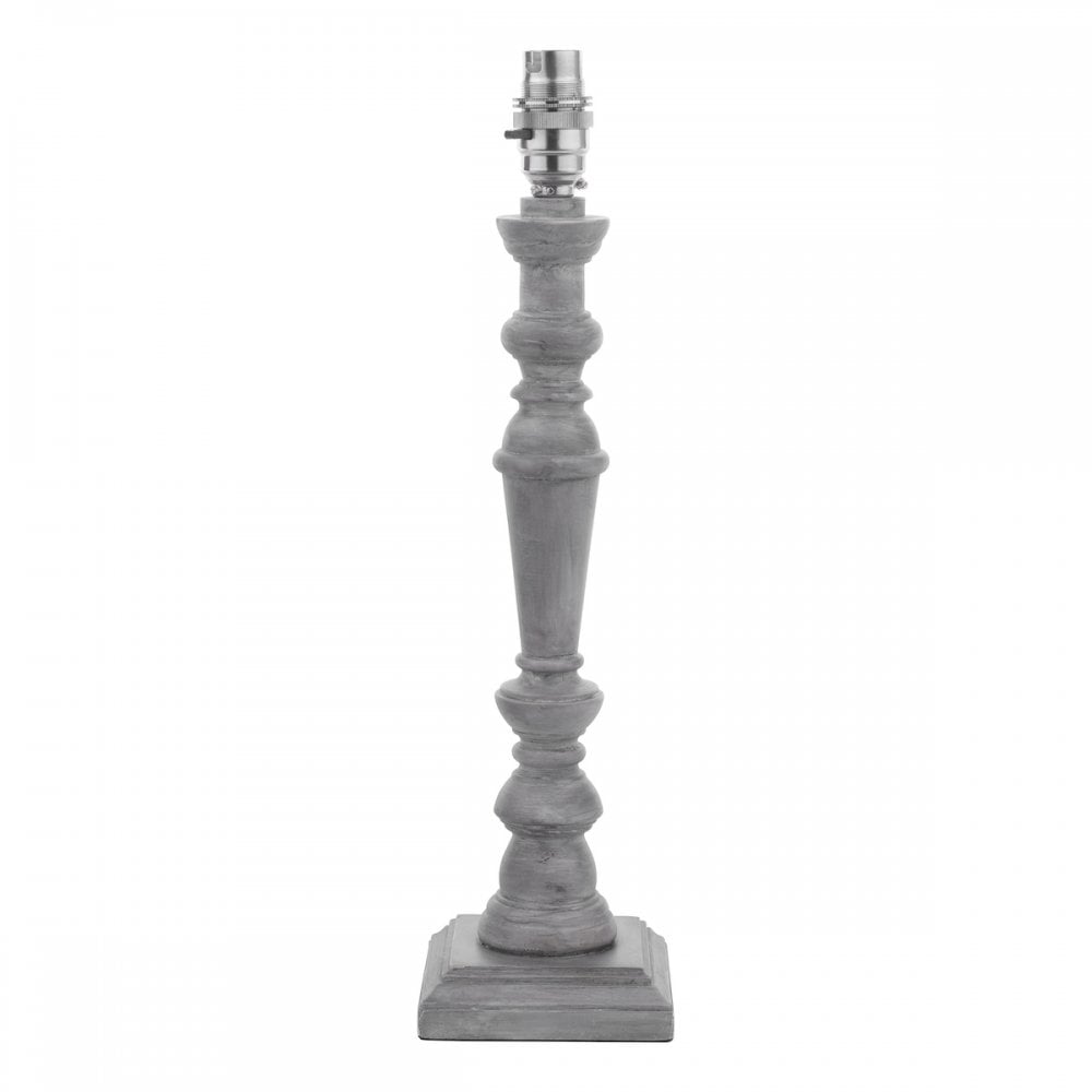 Tate Table Lamp Base Only| Distressed Grey | Lighting Company UK