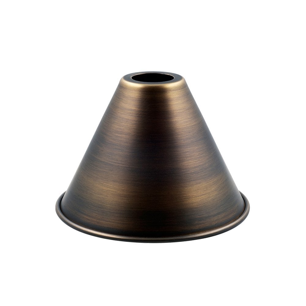 Vintage Metal Cone Lamp Shade Modern Warm Antique Bronze Wall Light